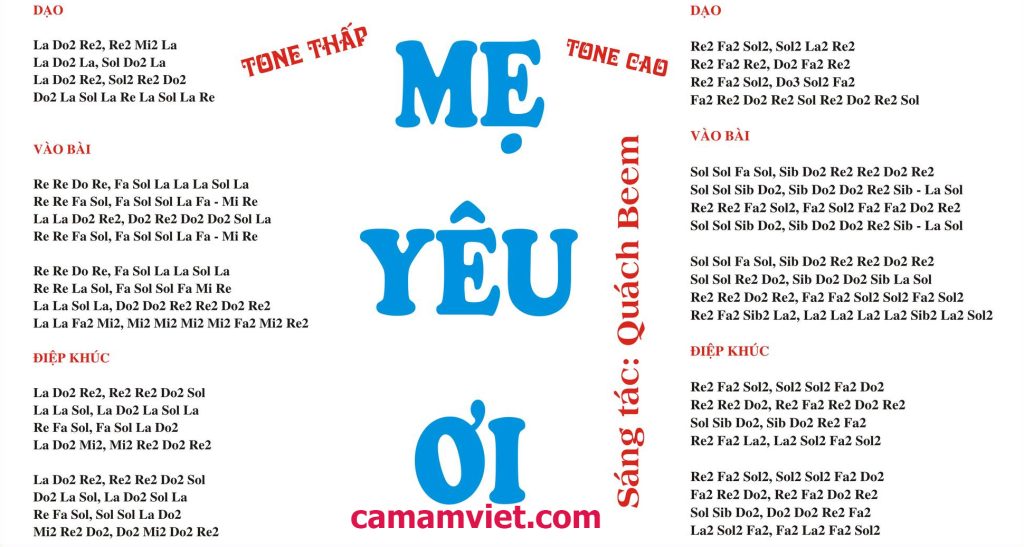 Cảm âm MẸ YÊU ƠI - QUÁCH BEEM - CẢM ÂM VIỆT